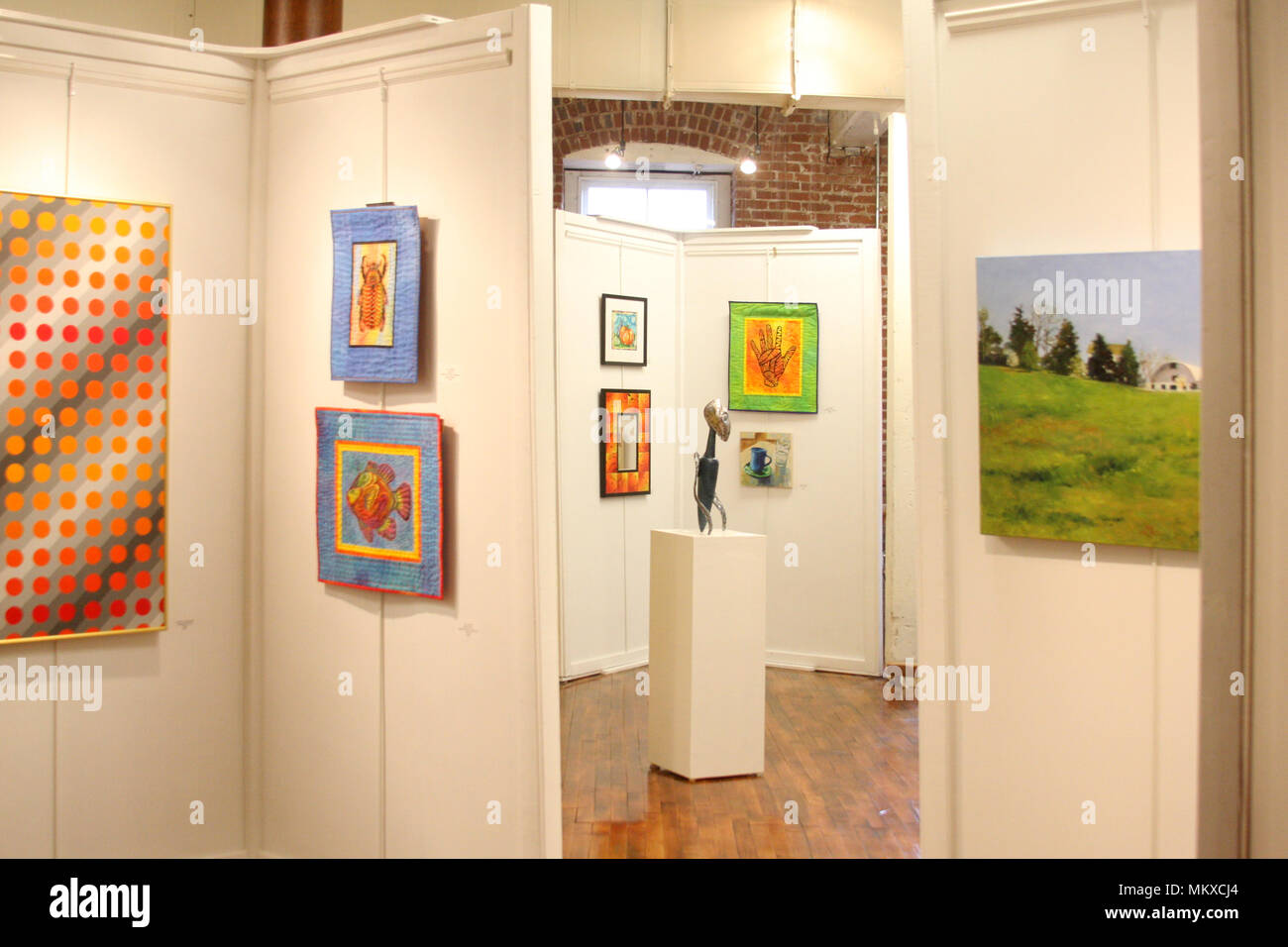 Inside an art gallery Stock Photo - Alamy