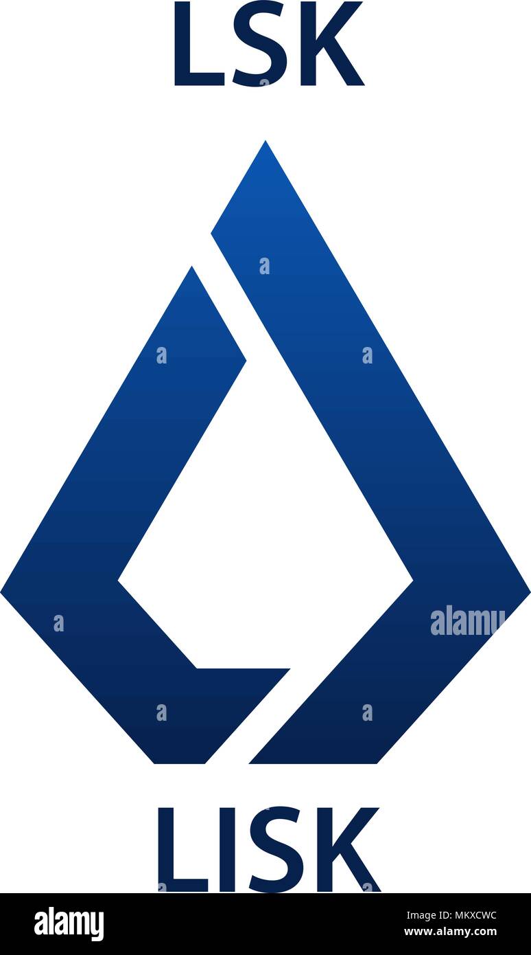 LISK cryptocurrency blockchain icon. Virtual electronic, internet money ...