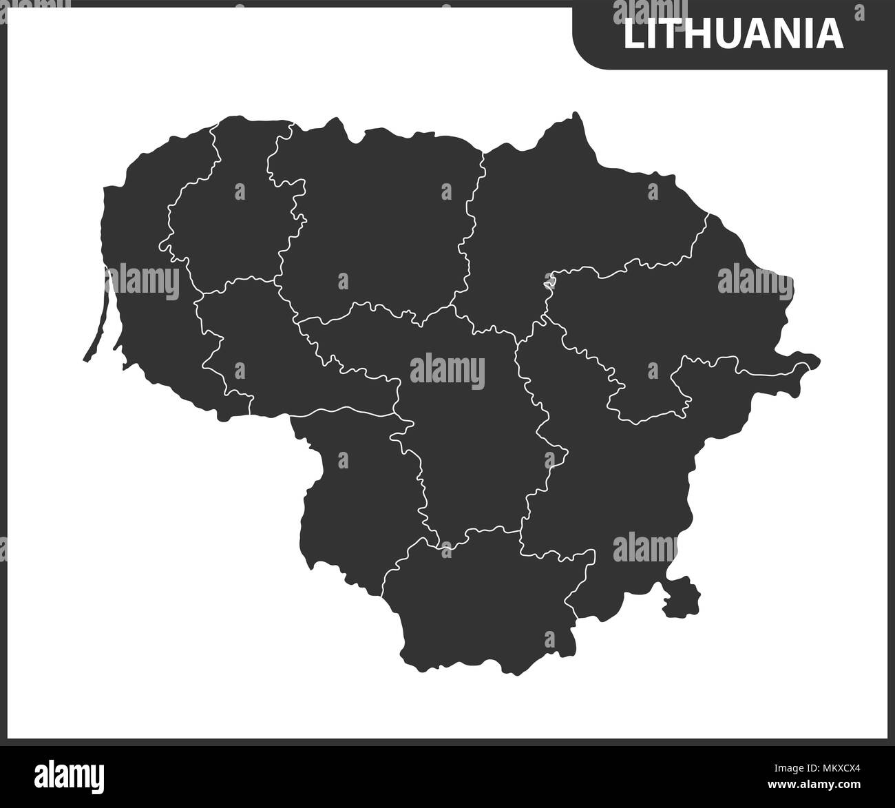 Lithuania political map capital vilnius hi-res stock photography and ...