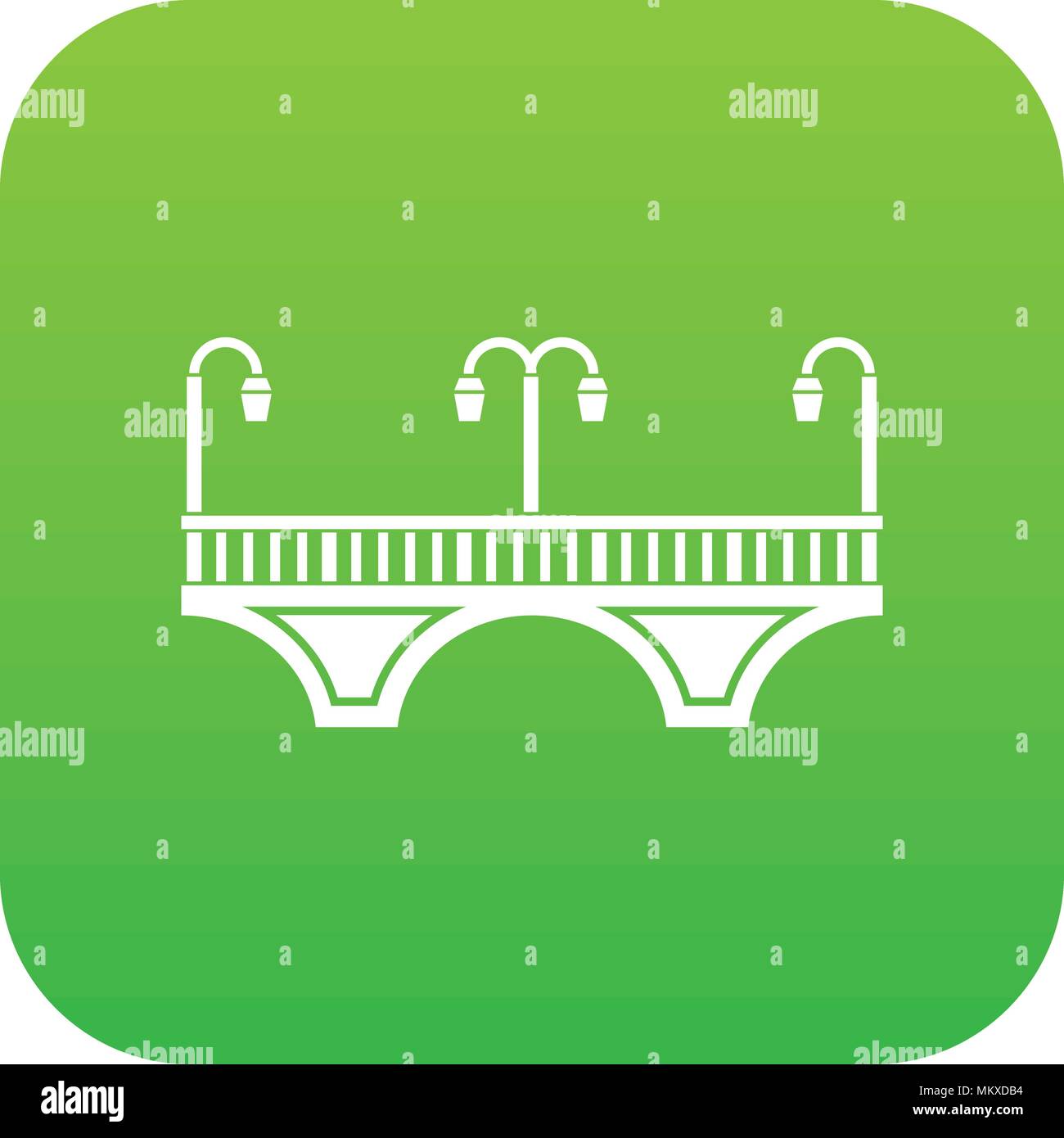 Retro arch bridge icon green vector Stock Vector Image & Art - Alamy