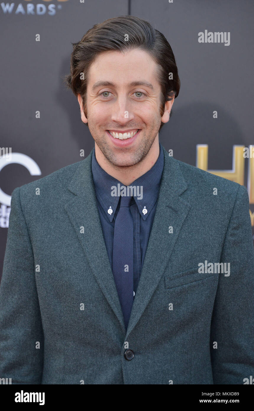 2014 in los angeles simon helberg headshot hi-res stock photography and ...