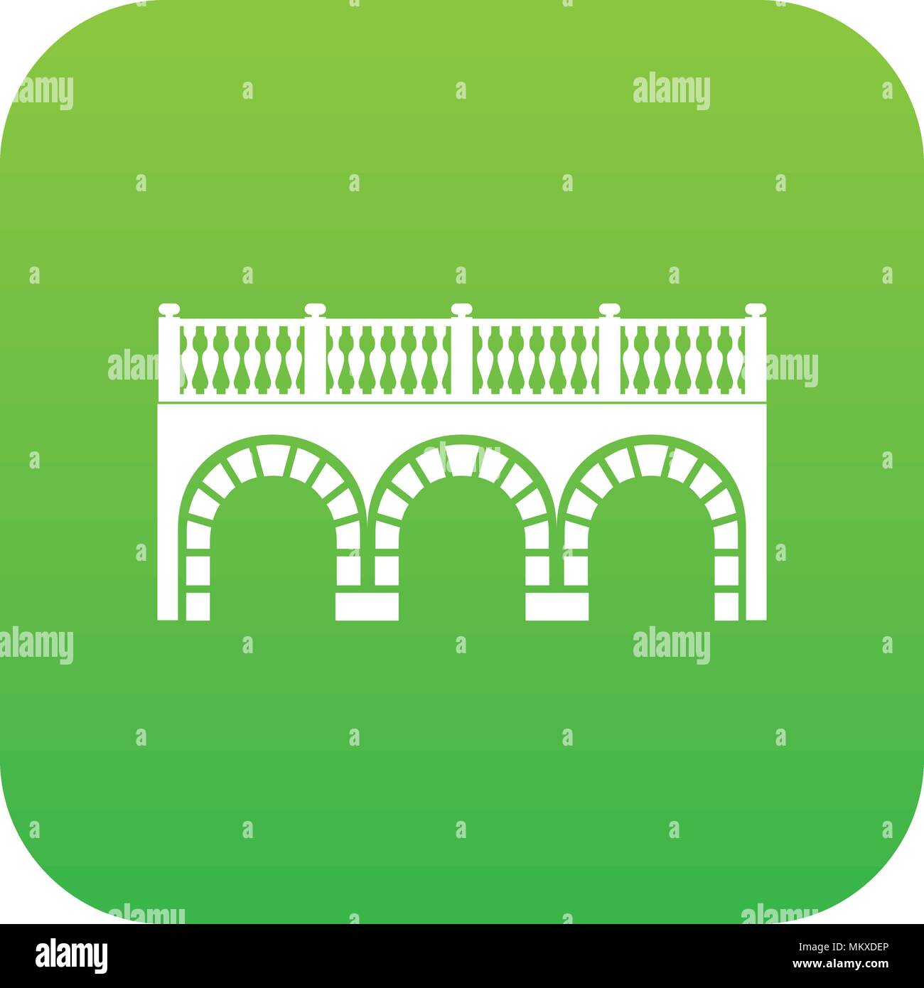 Arch bridge icon green vector Stock Vector Image & Art - Alamy