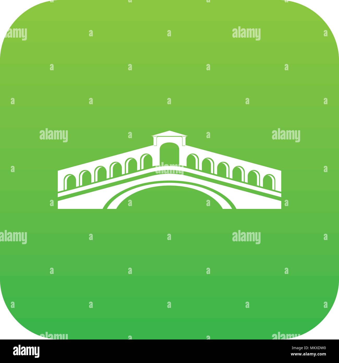 Rialto bridge icon green vector Stock Vector Image & Art - Alamy