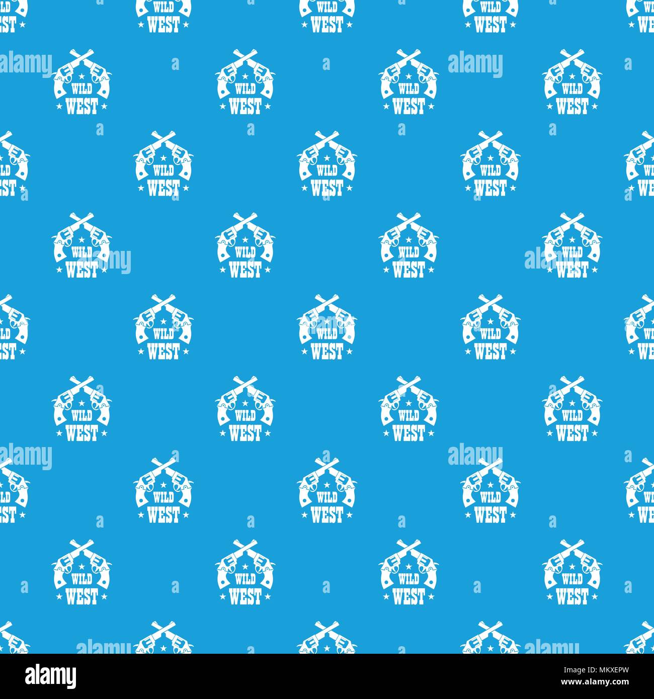 Wild west revolver pattern vector seamless blue Stock Vector Image ...