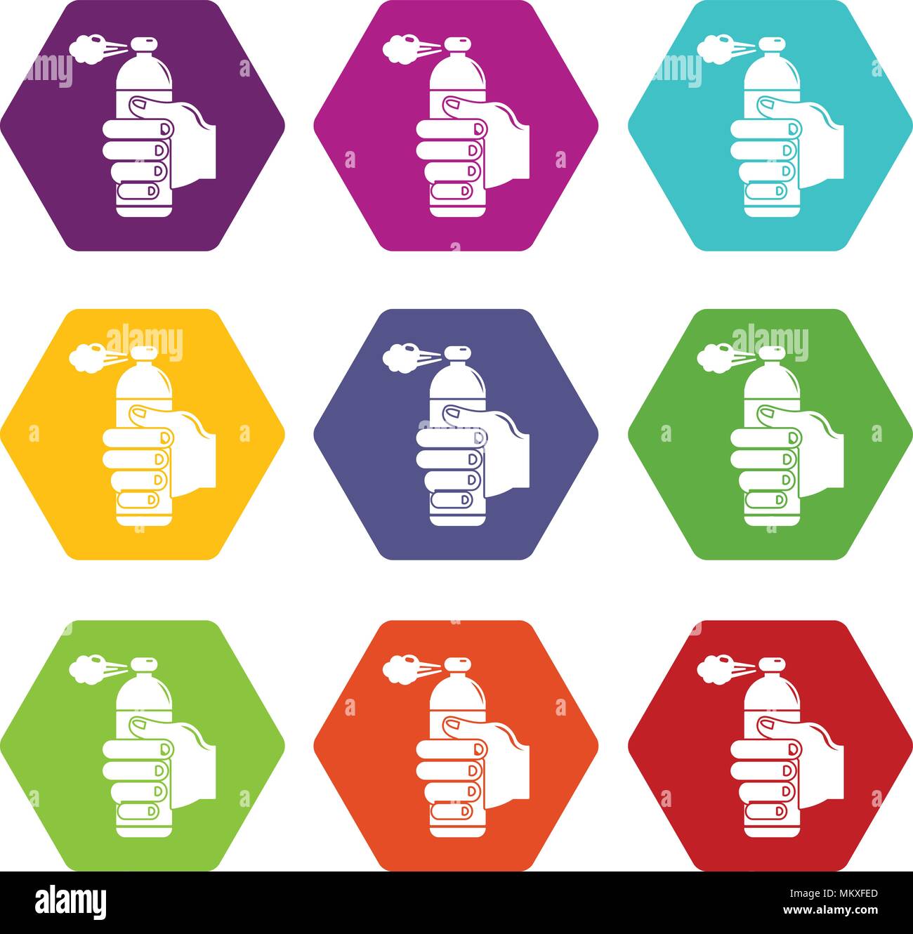 Spray insects icons set 9 vector Stock Vector Image & Art - Alamy