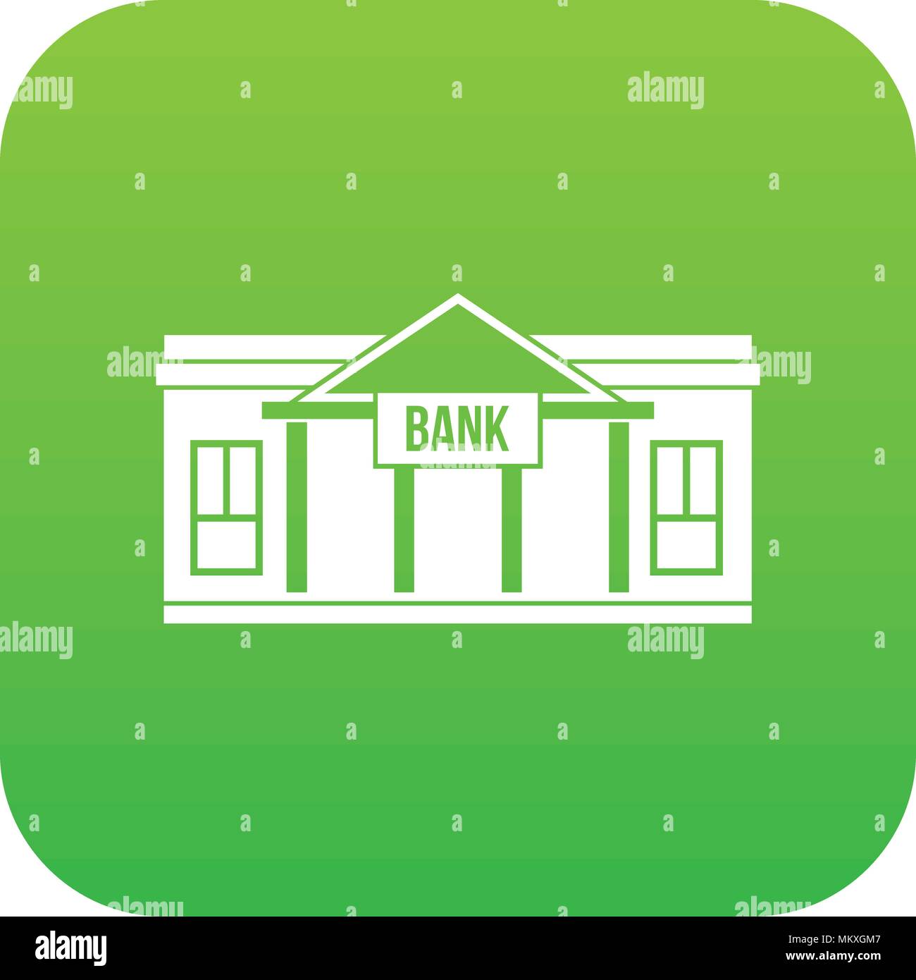 Bank building icon digital green Stock Vector Image & Art - Alamy