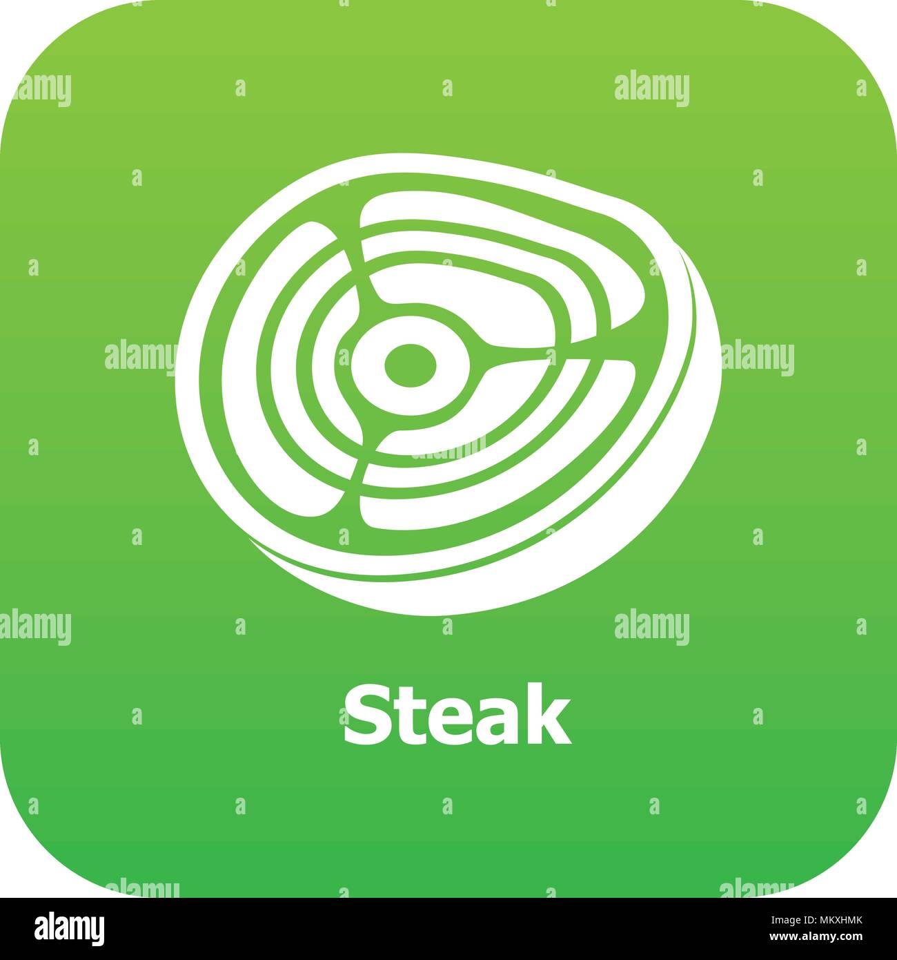 Steak icon green vector Stock Vector Image & Art - Alamy
