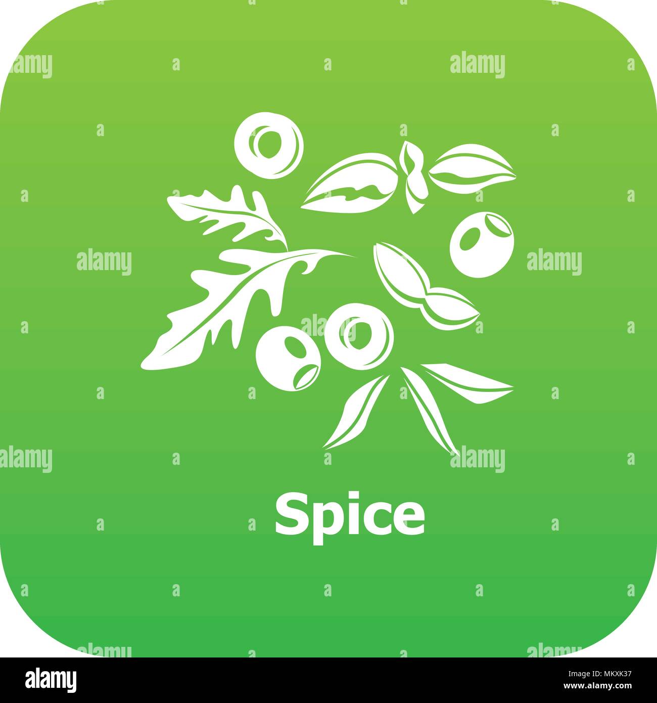 Spice icon green vector Stock Vector Image & Art - Alamy