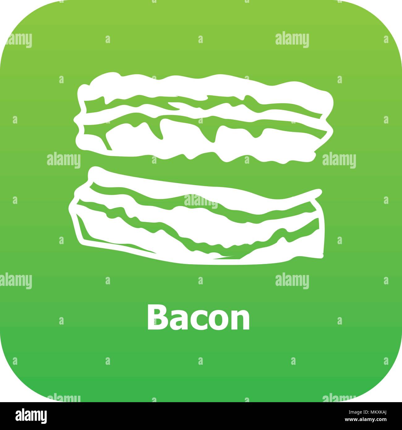 Bacon icon green vector Stock Vector Image & Art - Alamy