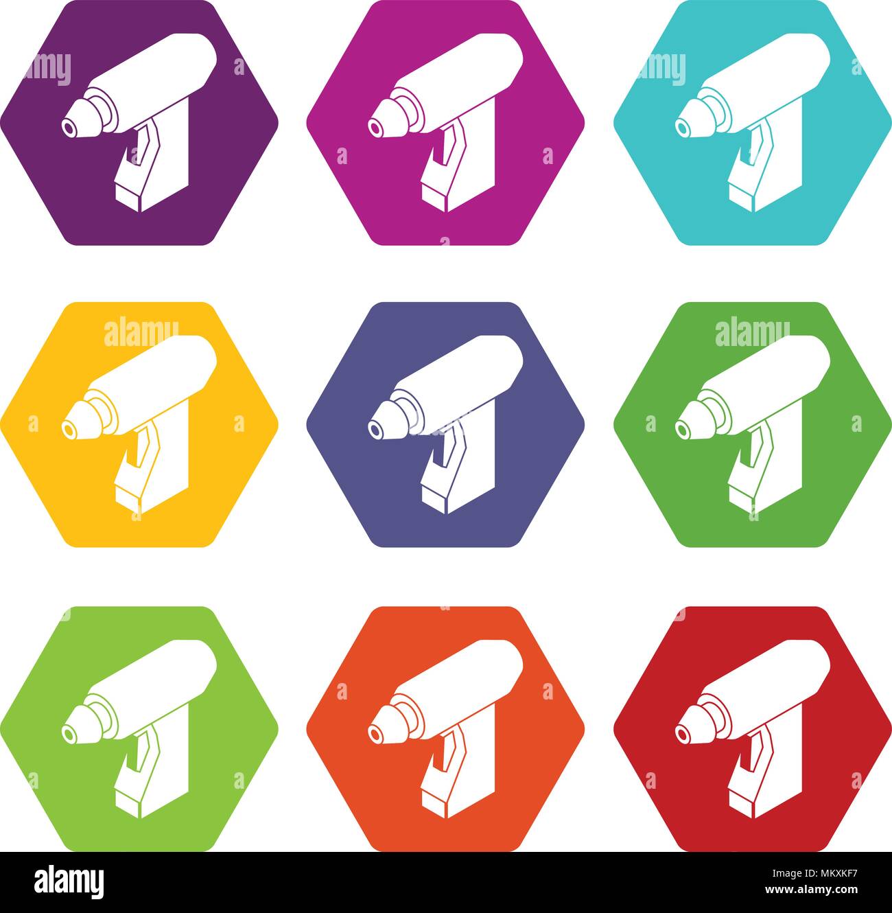 Manual welding torch icons set 9 vector Stock Vector Image & Art - Alamy