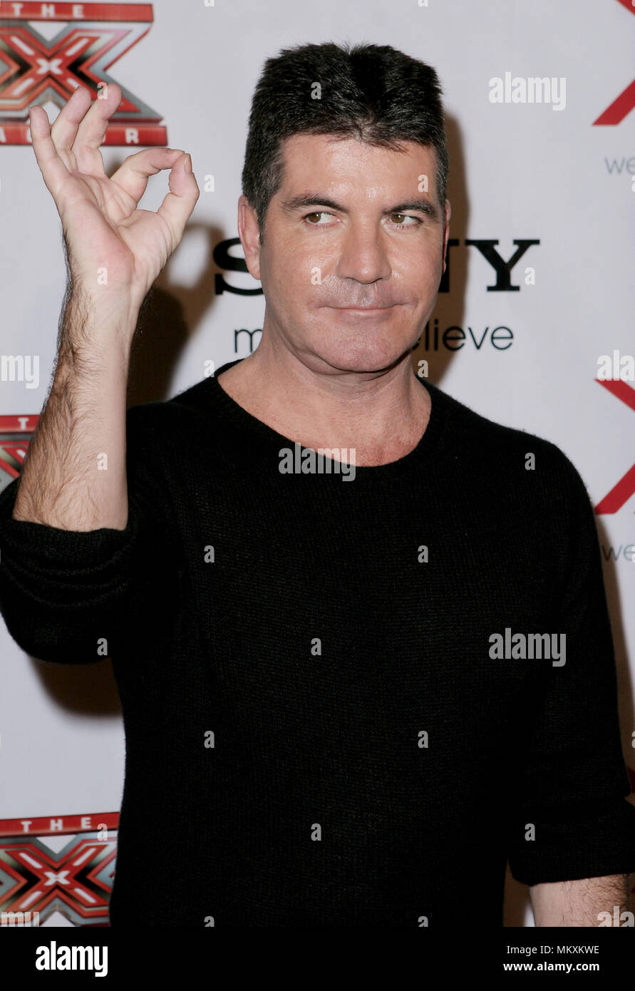 Simon Cowell arriving at the X Factor Viewing Party at the Mixology at ...