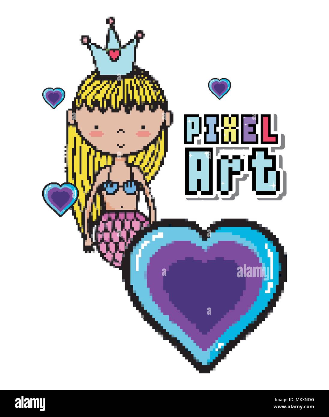 Pixel art aquatic world cartoons Stock Vector Image & Art - Alamy