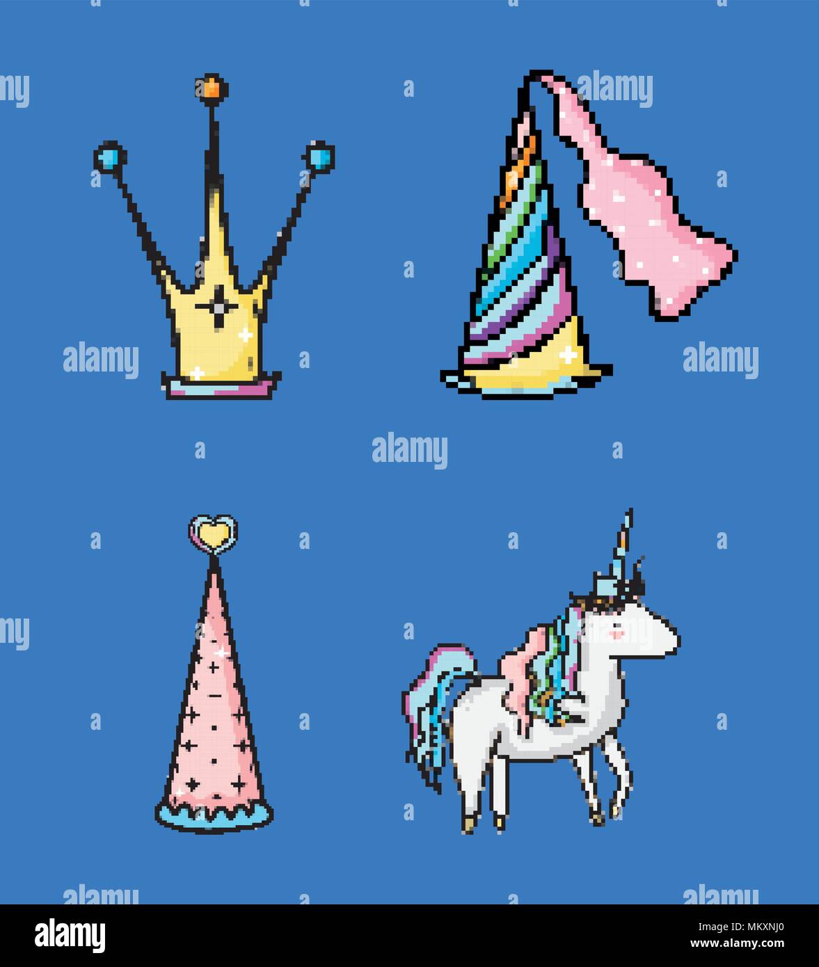 Set of pixelated fantasy cartoon Stock Vector Image & Art - Alamy