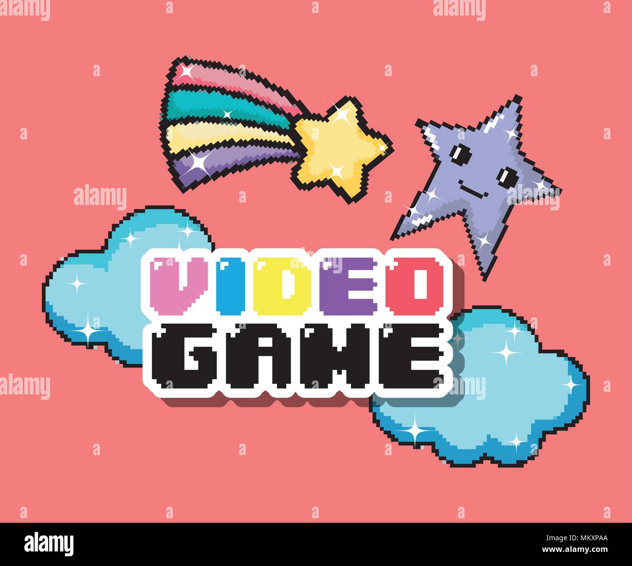 Videogame pixel cartoons Stock Vector Image & Art - Alamy