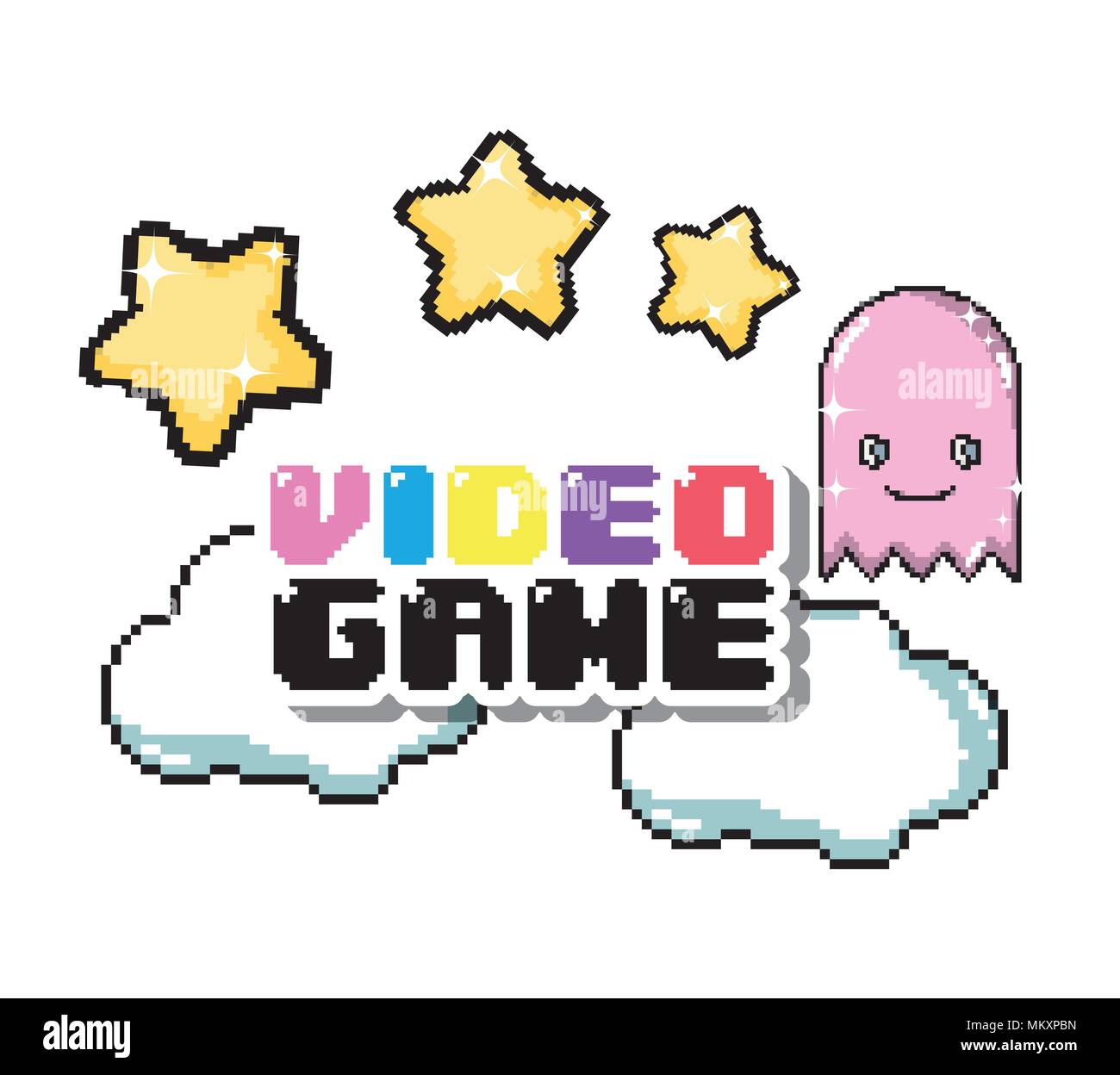 Videogame pixel cartoons Stock Vector Image & Art - Alamy