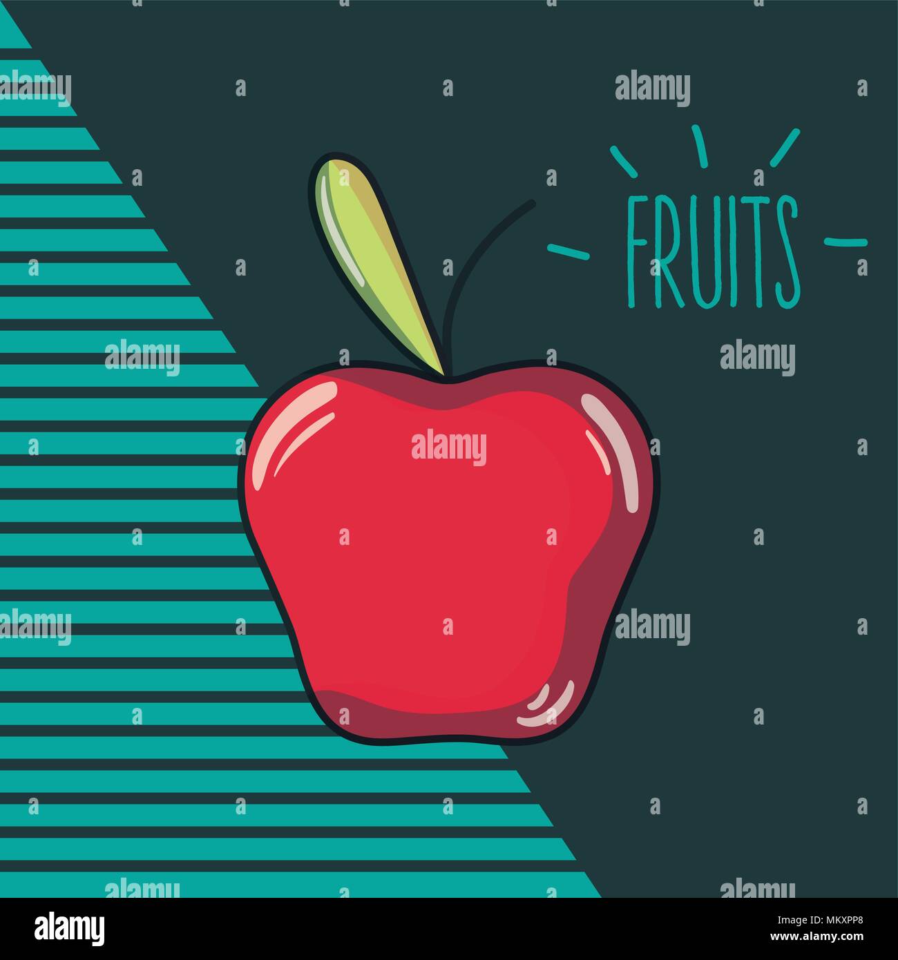Apple sweet fruit Stock Vector Image & Art - Alamy