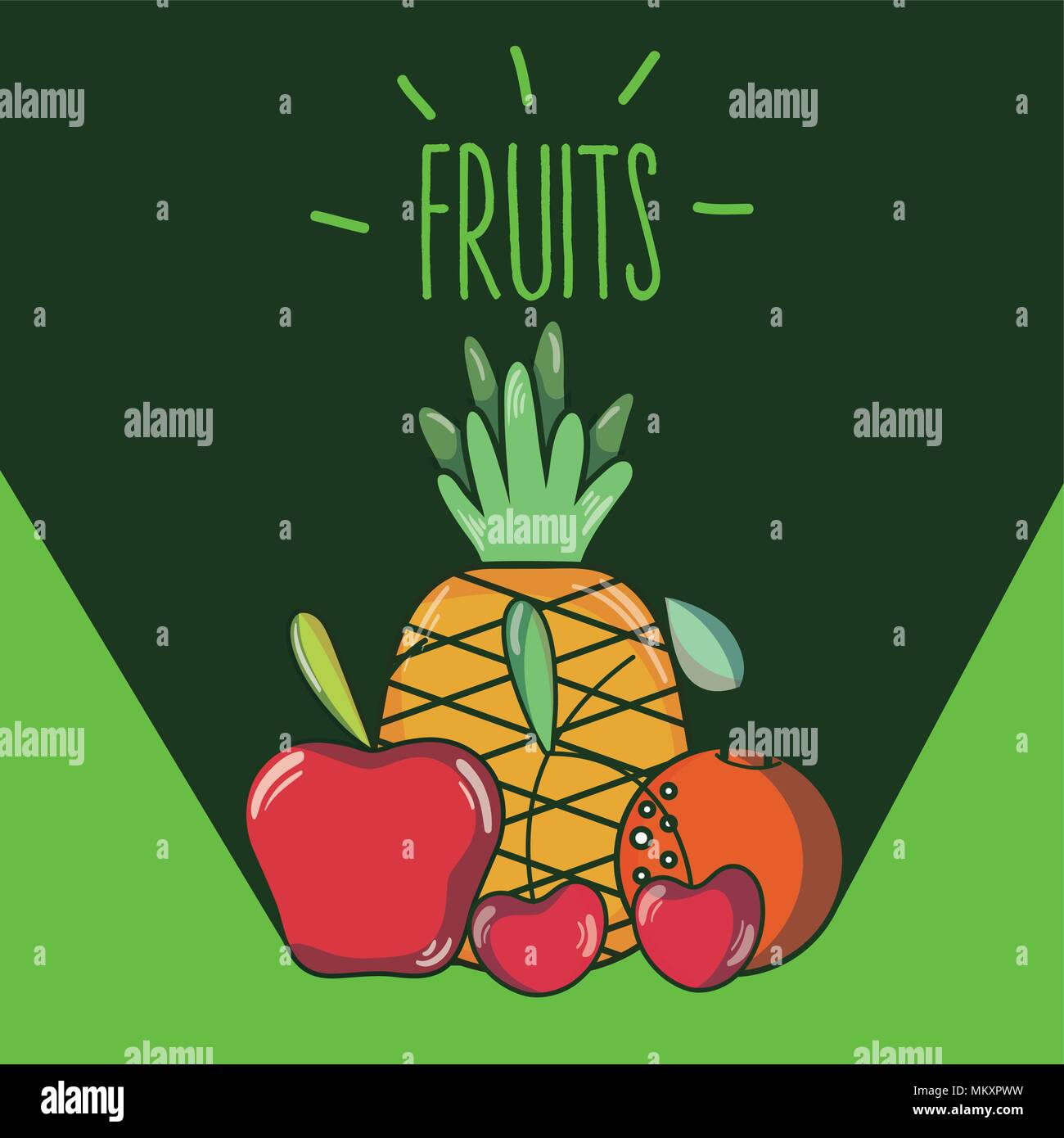 Sweet fruits cartoons Stock Vector Image & Art - Alamy