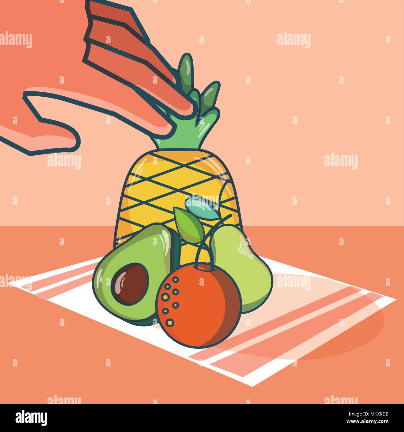 Hand grabbing fruits Stock Vector Image & Art - Alamy