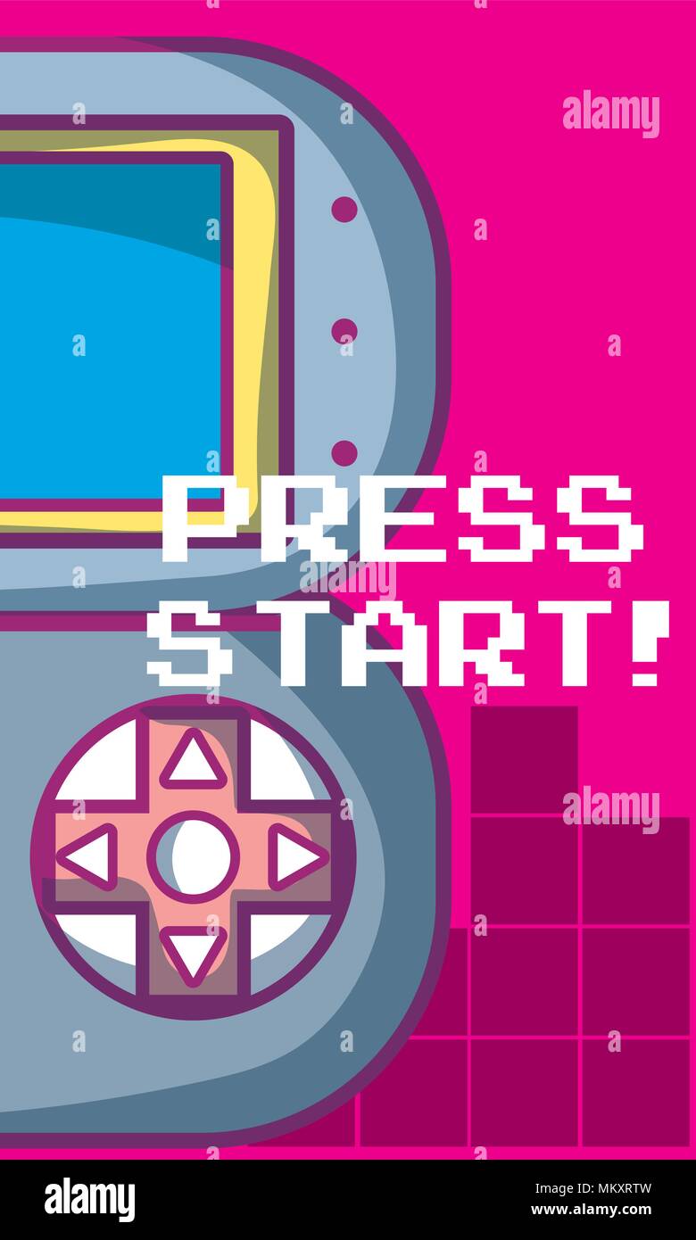 Press to start computer retro Stock Vector Images - Alamy