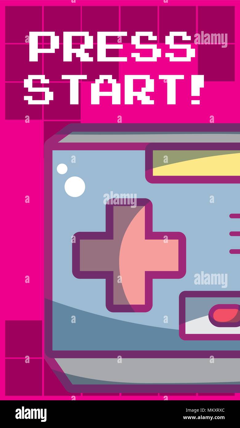 Press to start computer retro Stock Vector Images - Alamy