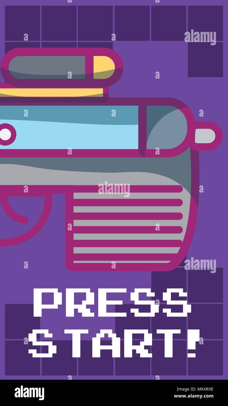 Press start videogame banner Stock Vector Image & Art - Alamy