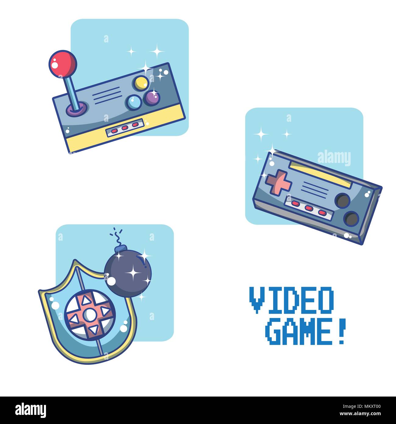 Retro gaming consoles Stock Vector Images - Alamy
