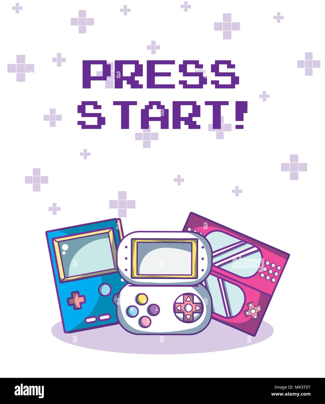 Press start videogame Stock Vector Image & Art - Alamy