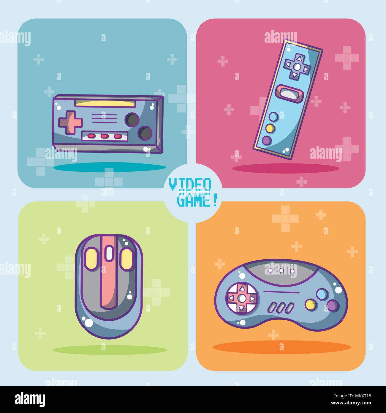 Set of videogames icons Stock Vector Image & Art - Alamy