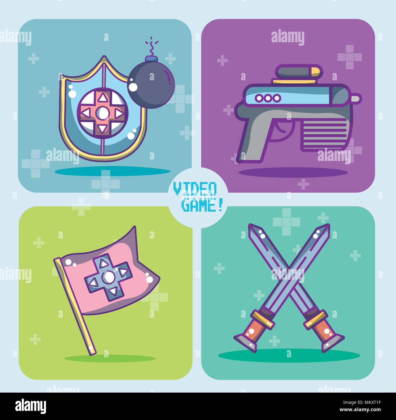 Set of videogames icons Stock Vector Image & Art - Alamy