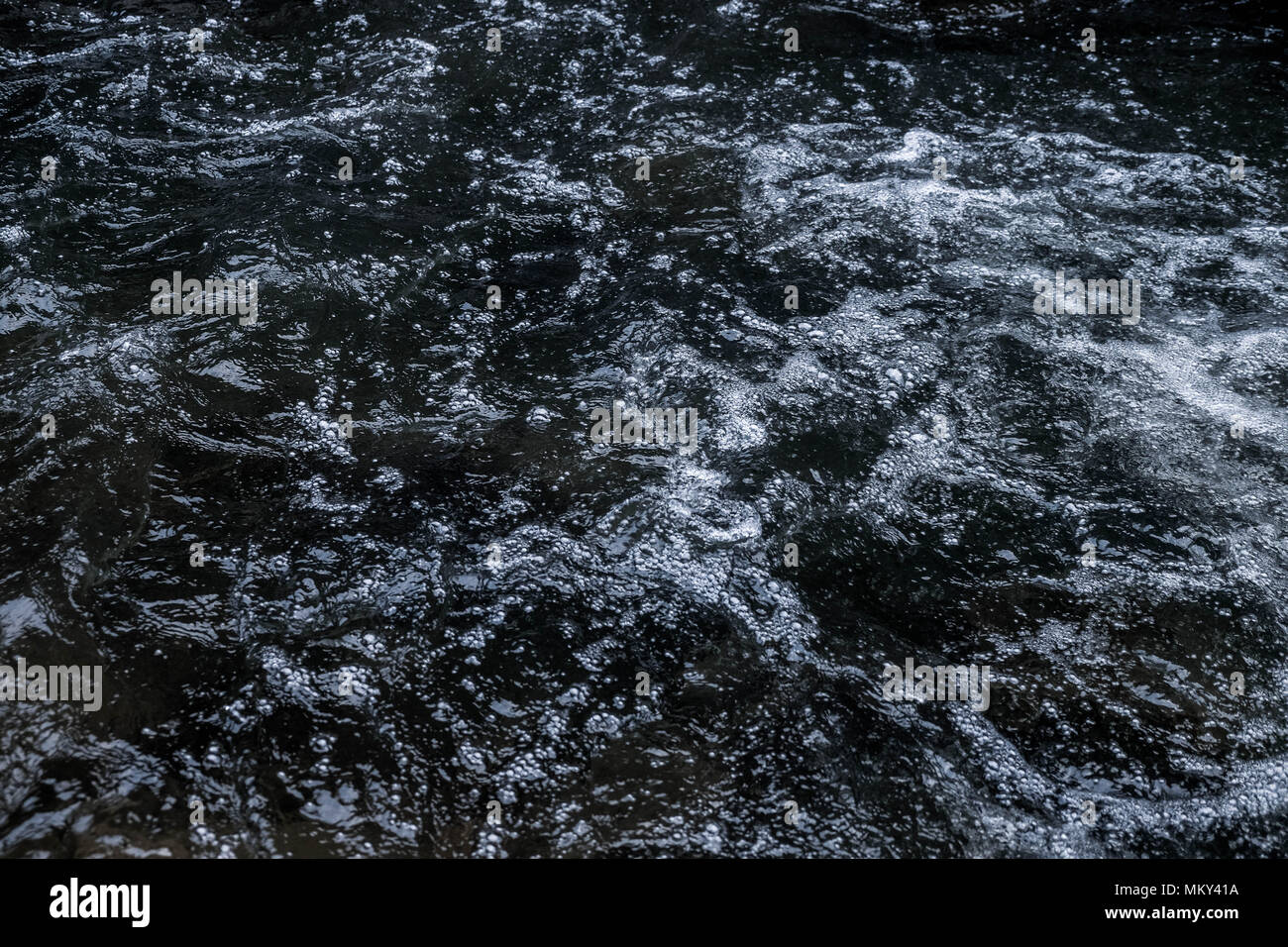 Abstract dark blue Waterfall wave water background texture Stock Photo ...