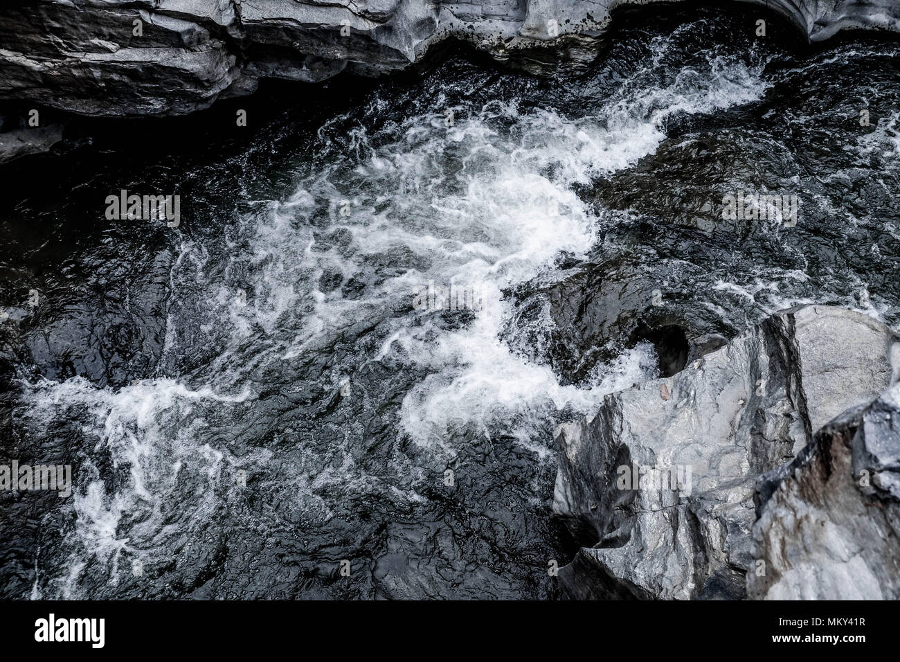 Abstract dark blue Waterfall wave water background texture Stock Photo ...