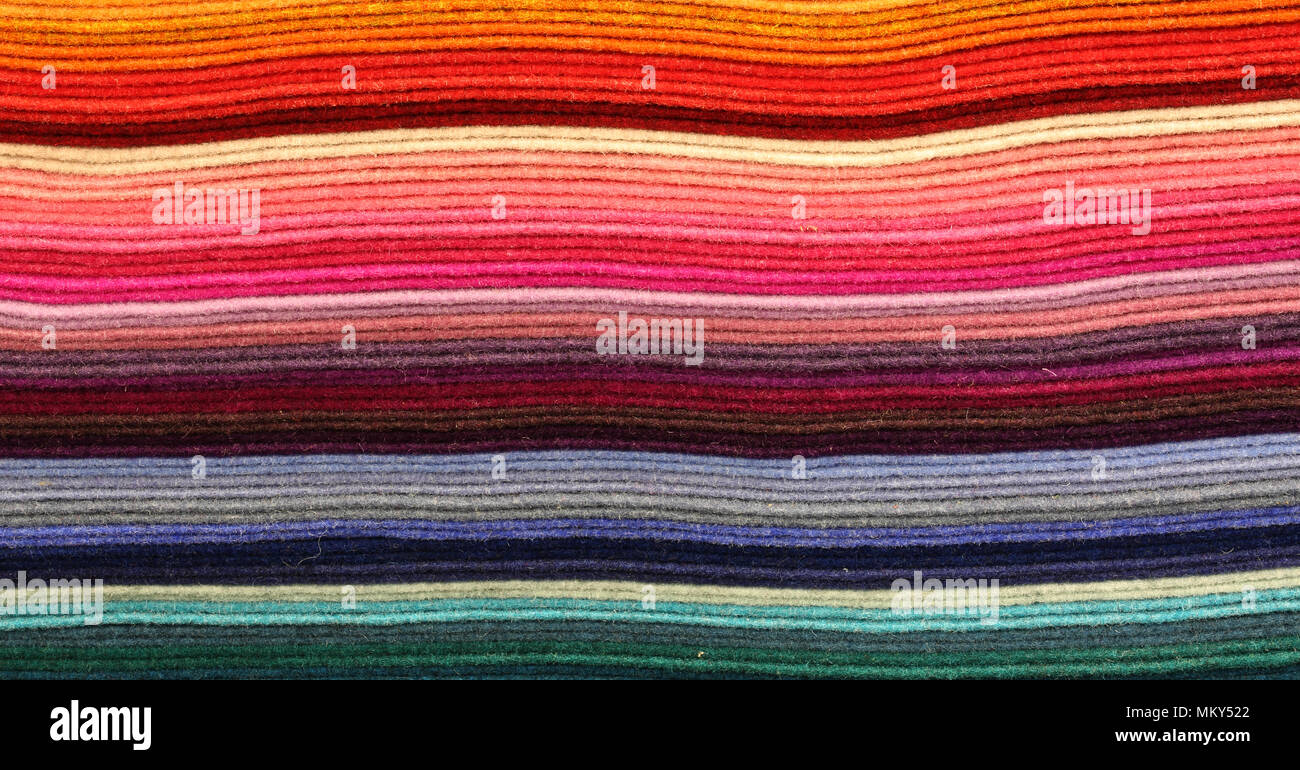 many lines of fabric of many colors for sale in the haberdashery Stock ...