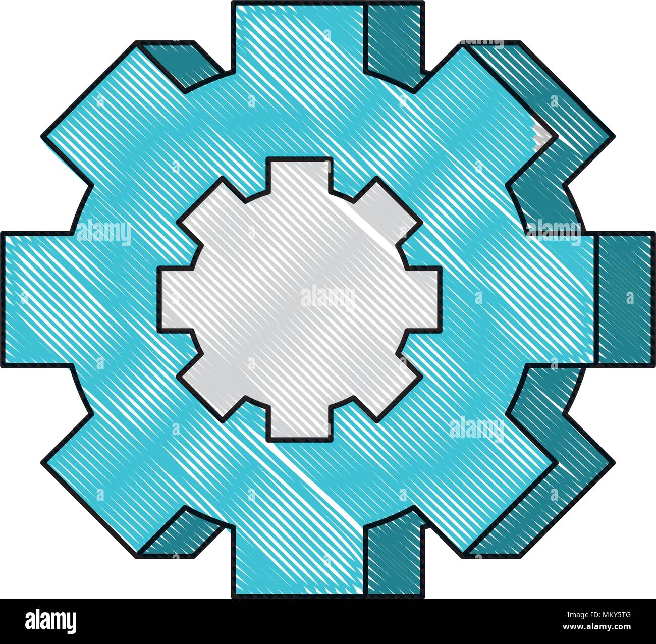 gear wheel icon over white background, vector illustration Stock Vector ...