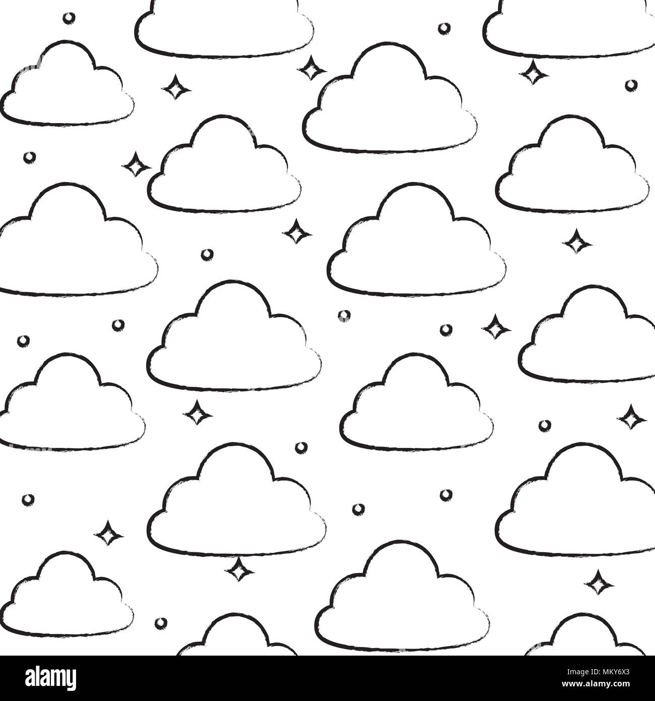 background with clouds pattern, vector illustration Stock Vector Image ...