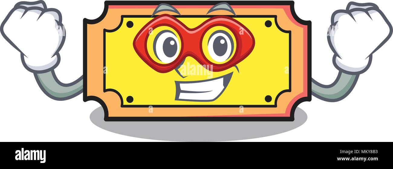 Super hero ticket character cartoon style Stock Vector Image & Art - Alamy