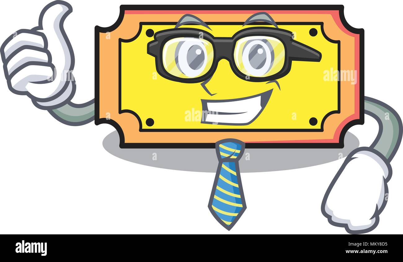 Businessman ticket character cartoon style Stock Vector Image & Art - Alamy