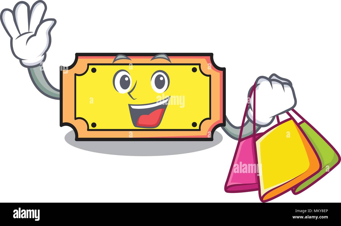 Shopping ticket character cartoon style Stock Vector Image & Art - Alamy