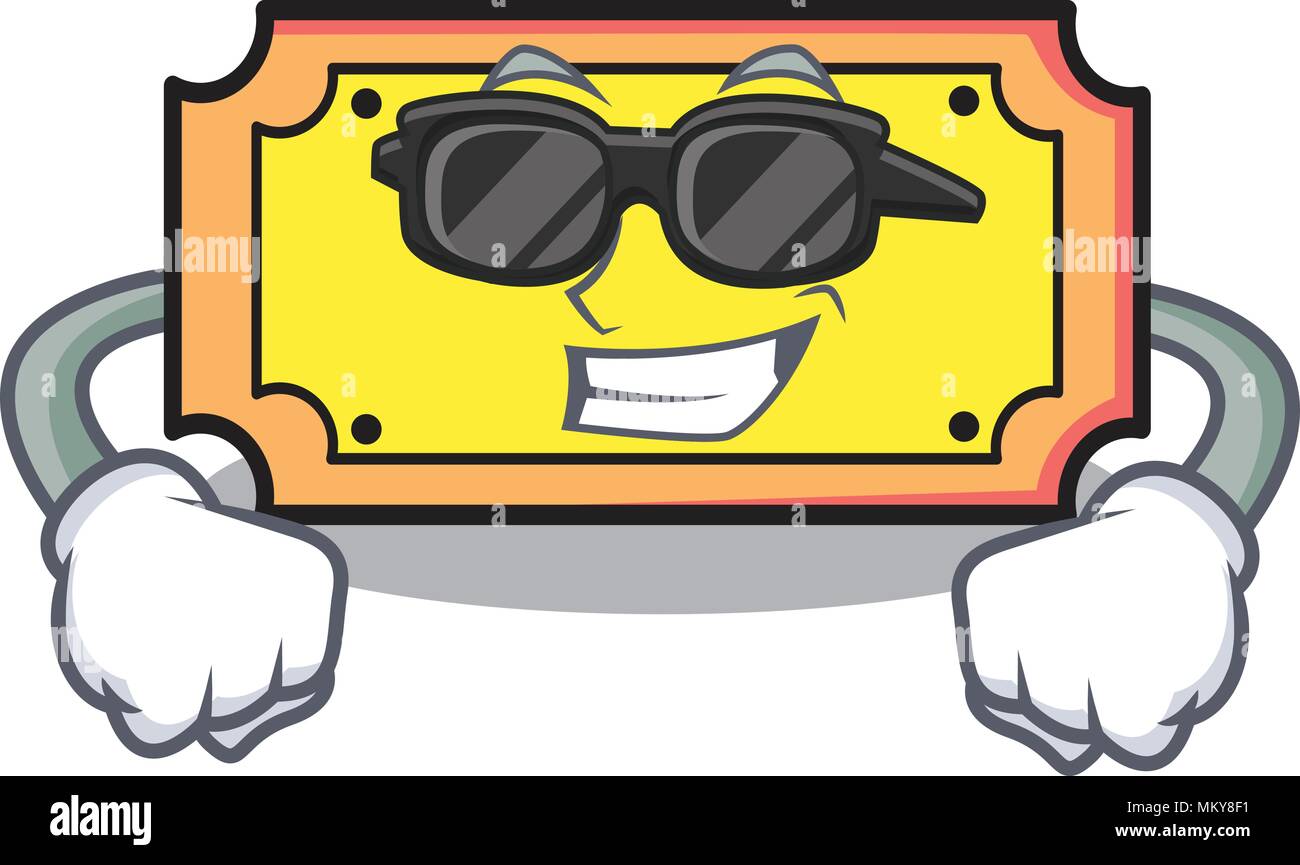 Super cool ticket character cartoon style Stock Vector Image & Art - Alamy