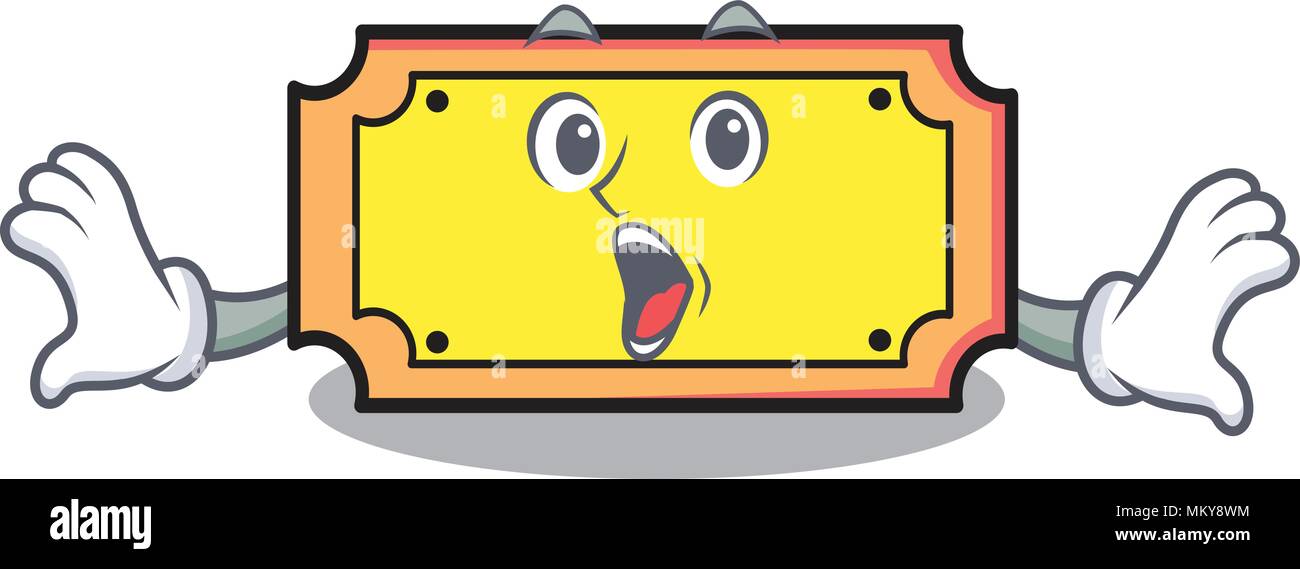 Surprised ticket mascot cartoon style Stock Vector Image & Art - Alamy