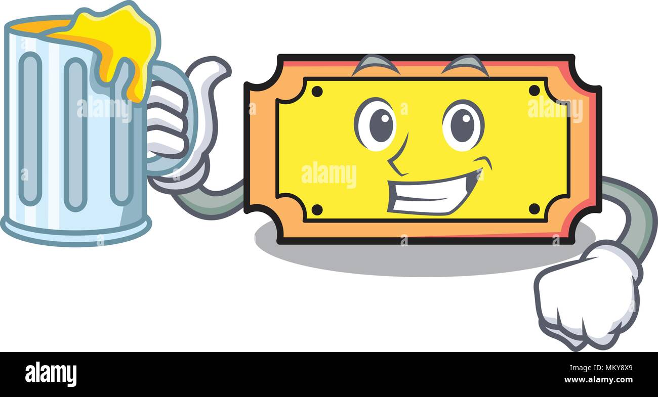 With juice ticket mascot cartoon style Stock Vector Image & Art - Alamy