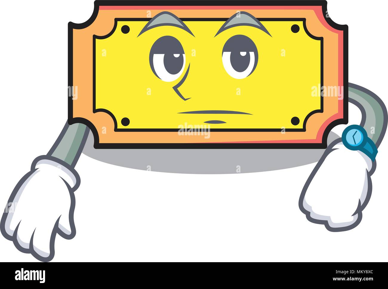 Waiting ticket mascot cartoon style Stock Vector Image & Art - Alamy