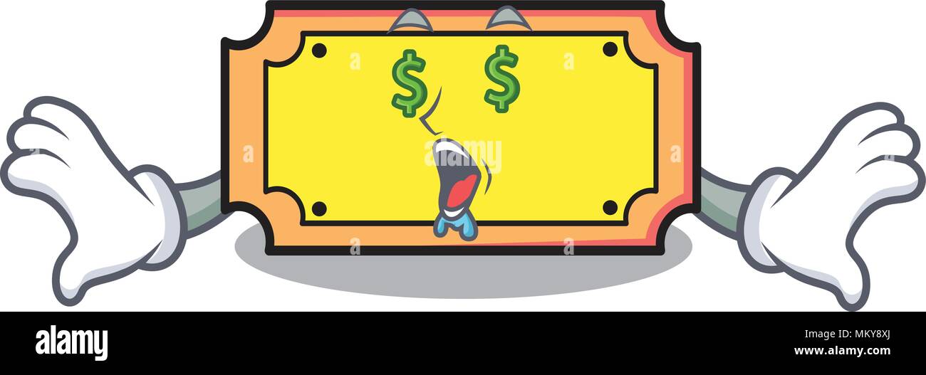 Money eye ticket mascot cartoon style Stock Vector Image & Art - Alamy