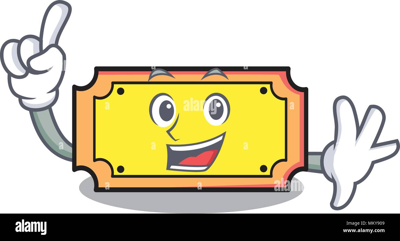 Finger ticket mascot cartoon style Stock Vector Image & Art - Alamy