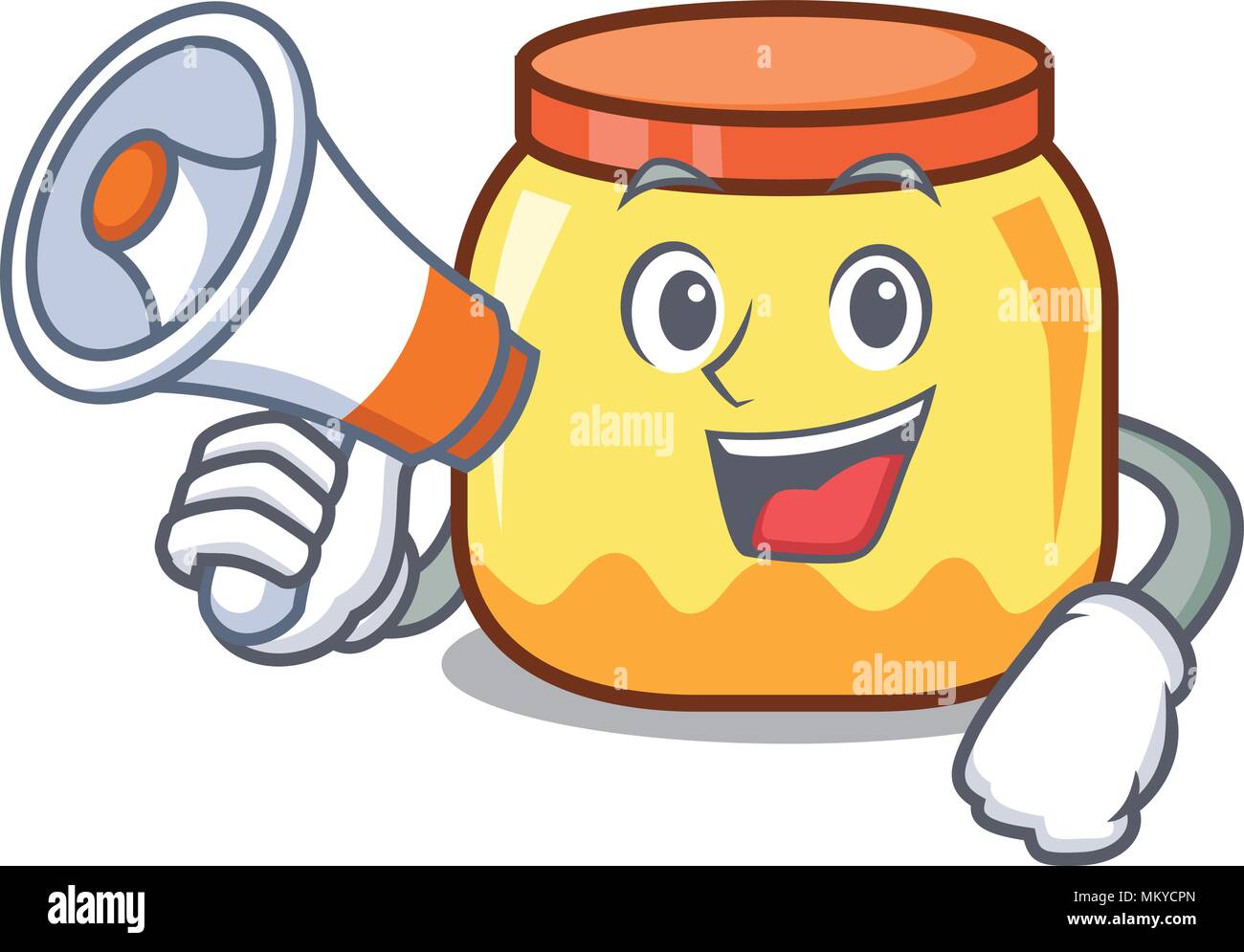 With megaphone cream jar character cartoon Stock Vector Image & Art - Alamy
