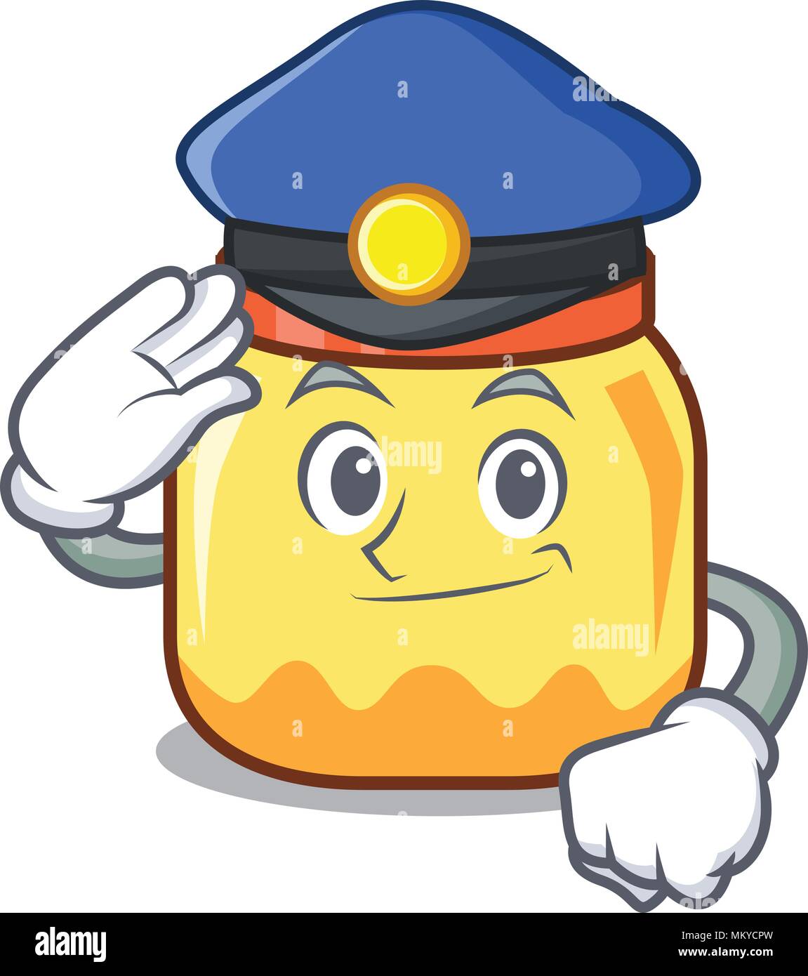 Police cream jar character cartoon Stock Vector Image & Art - Alamy