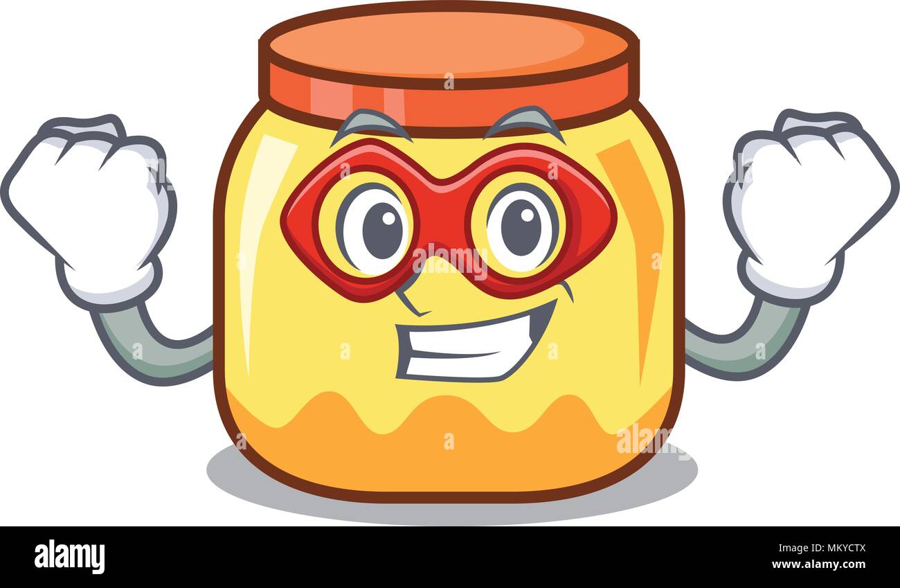 Super hero cream jar character cartoon Stock Vector Image & Art - Alamy