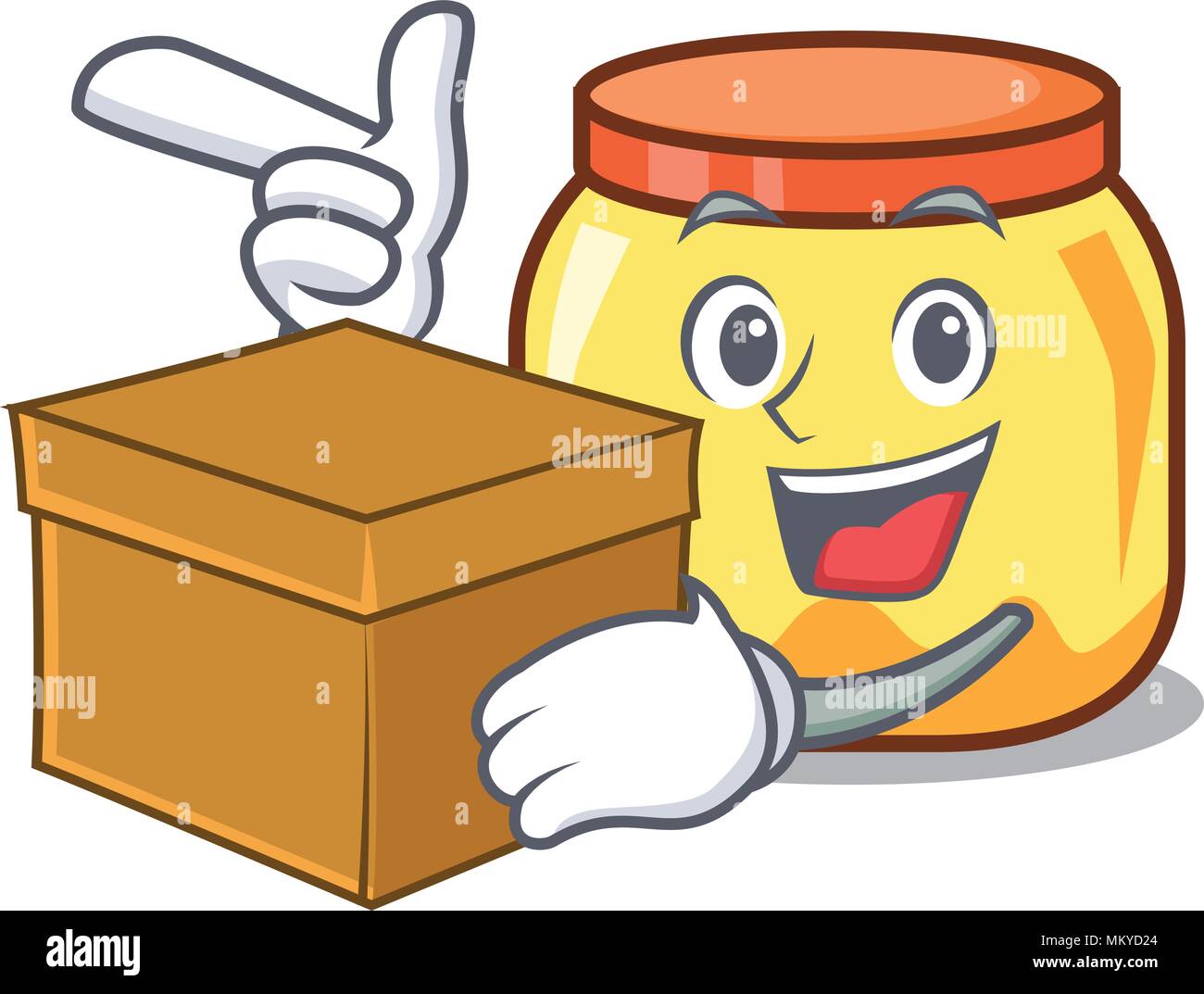 With box cream jar character cartoon Stock Vector Image & Art - Alamy