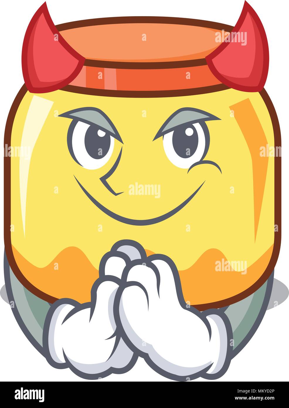 Devil cream jar mascot cartoon Stock Vector Image & Art - Alamy
