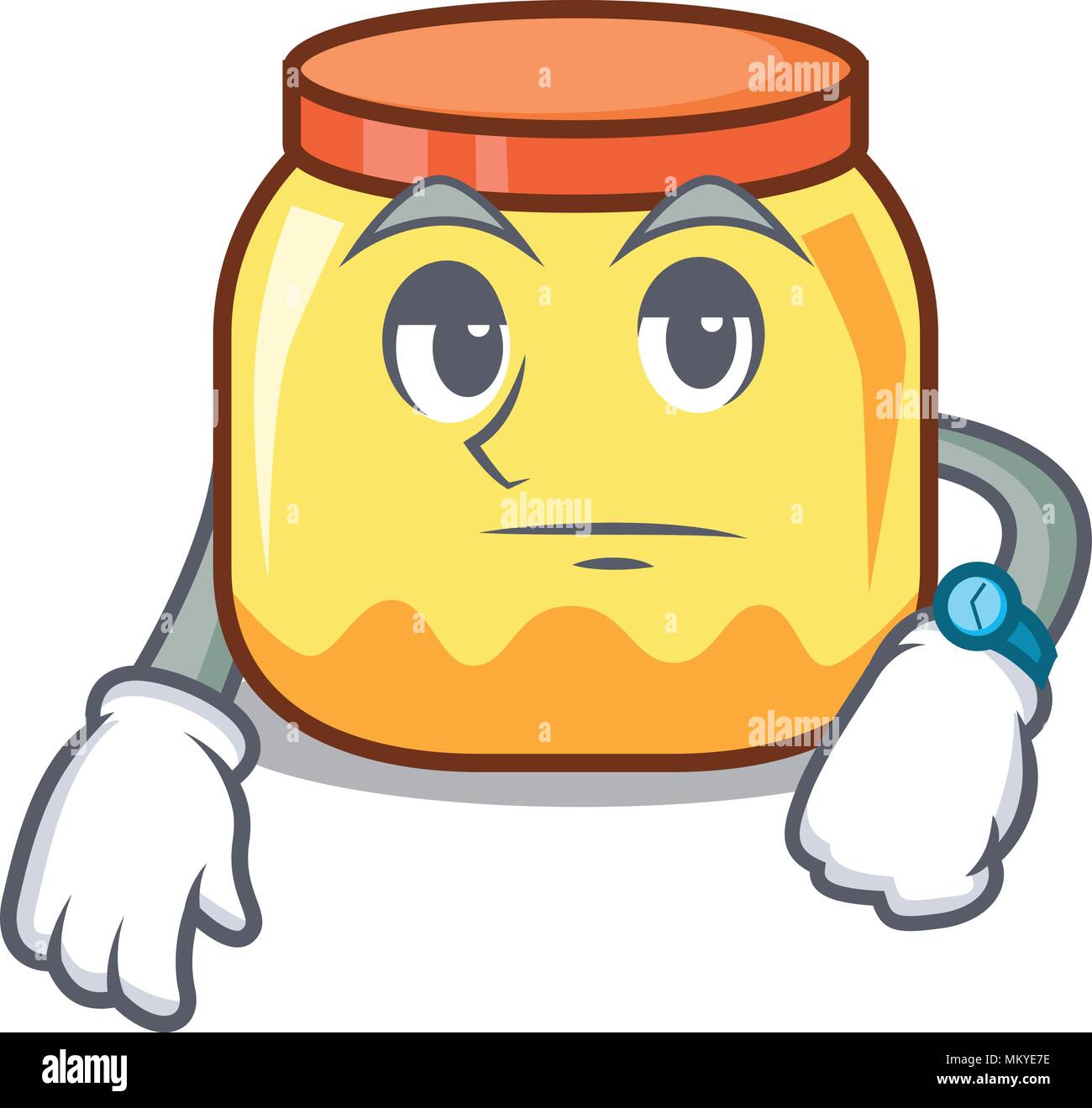 Waiting cream jar mascot cartoon Stock Vector Image & Art - Alamy