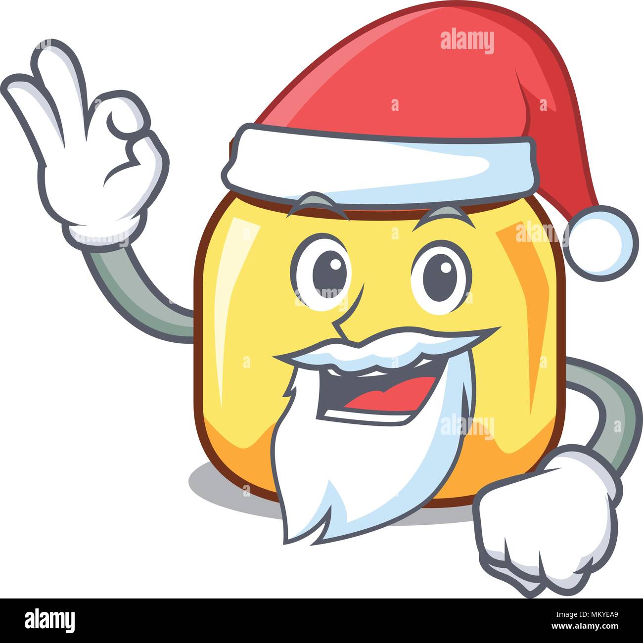 Santa cream jar mascot cartoon Stock Vector Image & Art - Alamy